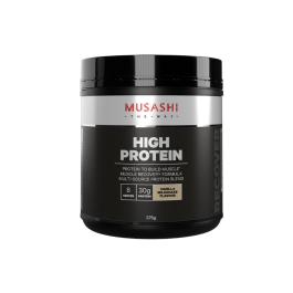 Musashi High Protein 375g - Vanilla 04/24 Dated